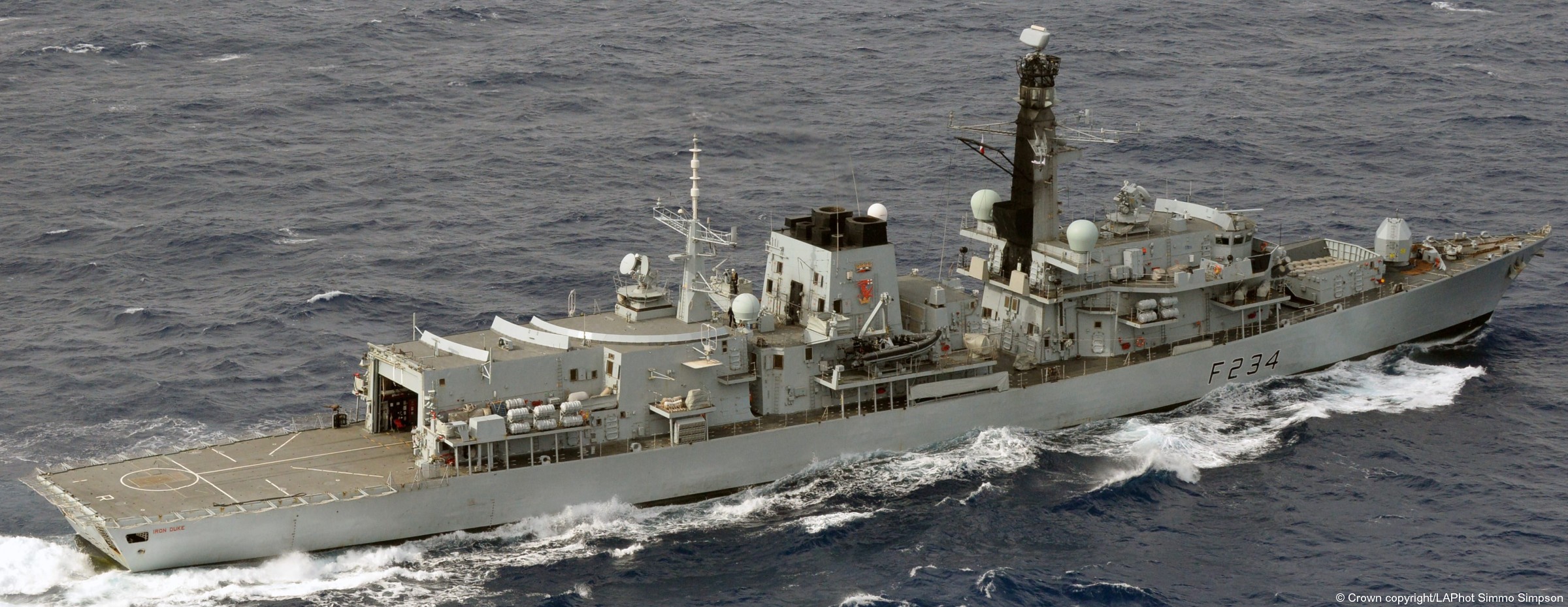 F-234 HMS Iron Duke Type 23 class Frigate FFG Royal Navy